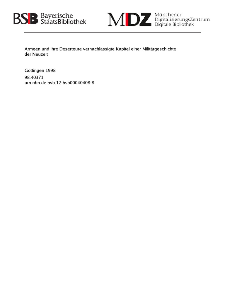 Armeen Und Ihre Deserteure | PDF