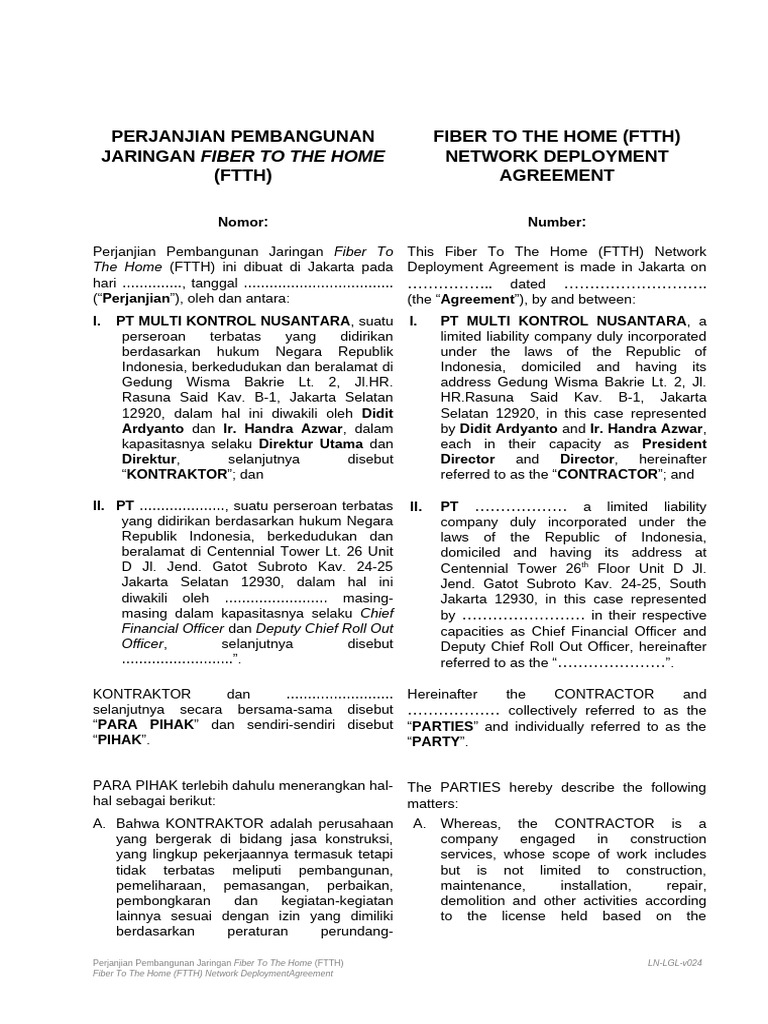 Draft Bilingual MKN ZTE New | PDF