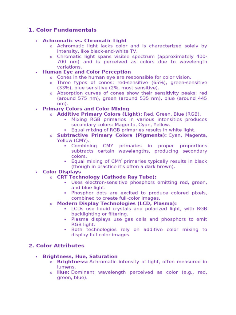 Colour Image Processing m3 | PDF | Color | Rgb Color Model