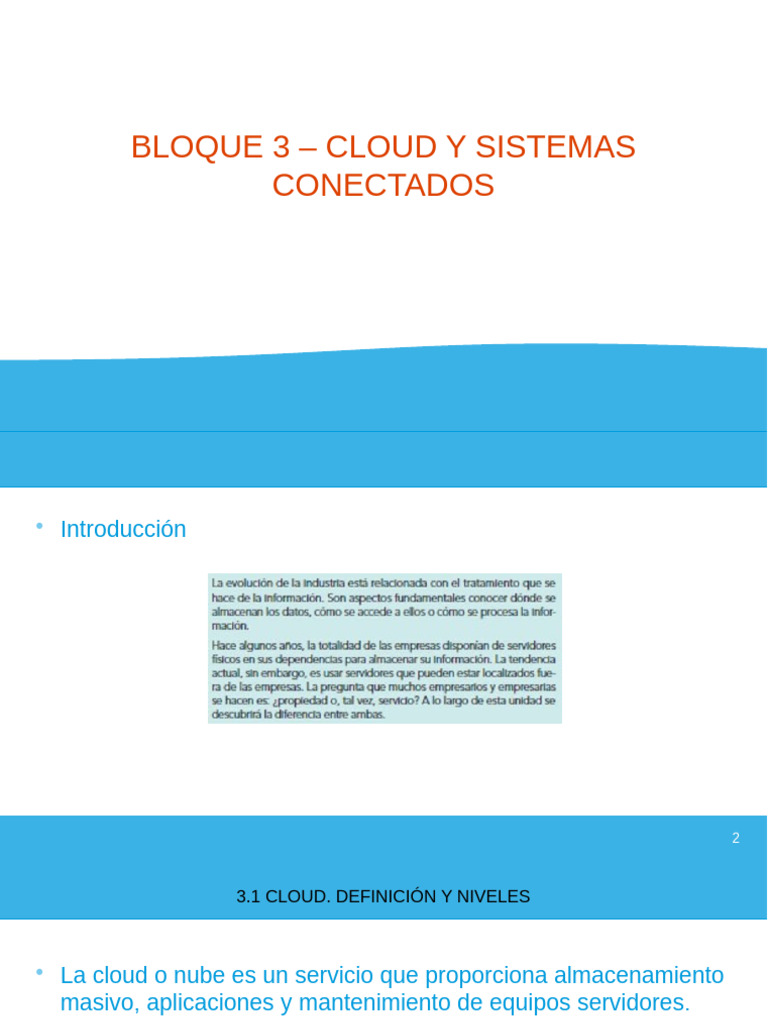 Bloque3 Cloud y Sistemas Conectados | PDF | Computación en la nube | Software como servicio