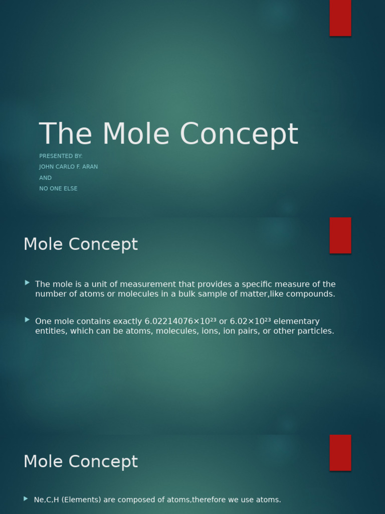 The Mole Concept | PDF