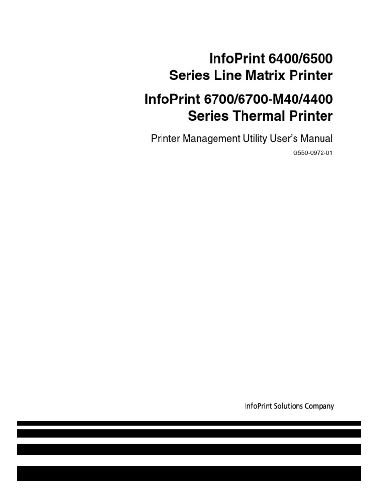 G550-0972-01 6400 6500 6700 Printer Management Utility Users Manual 200809 | PDF | System ...