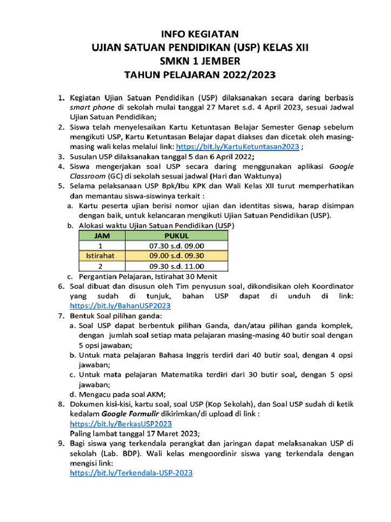 02 INFO USP XII 2023 Untuk Guru - 1 | PDF