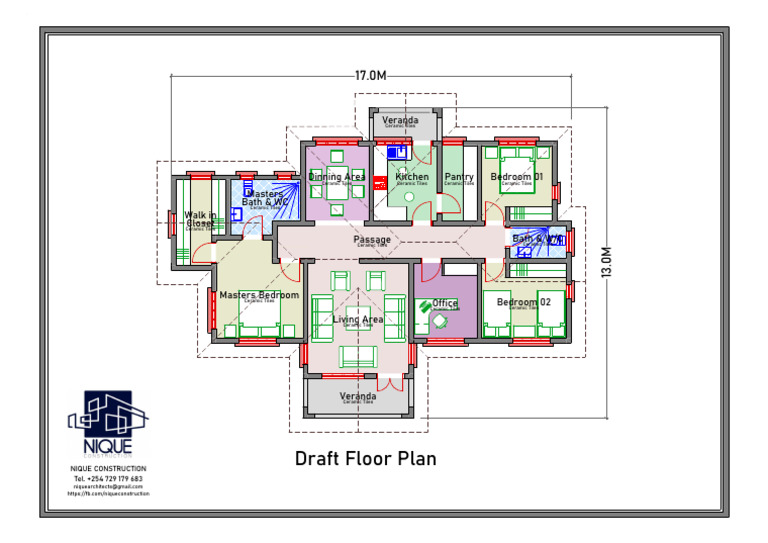 Four Bedroom Draft Plan - Ver 1.3 | PDF | Interior Design | Home