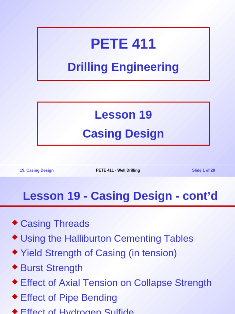 Casing Design | PDF | Casing (Borehole) | Mechanical Engineering