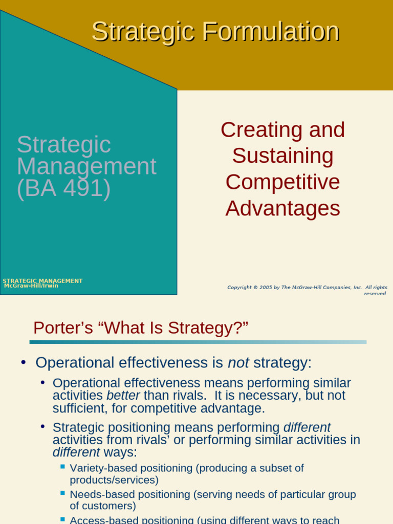 Business Level Strategy | PDF | Competitive Advantage | Strategic ...