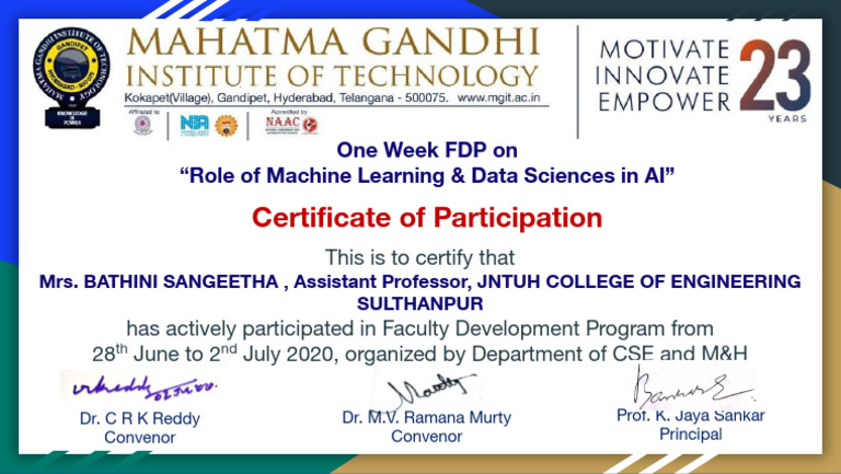 AI & ML FDP for Educators | PDF