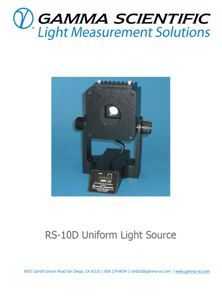 RS-10D_Datasheet_950 | PDF | Metrology | Electromagnetic Radiation