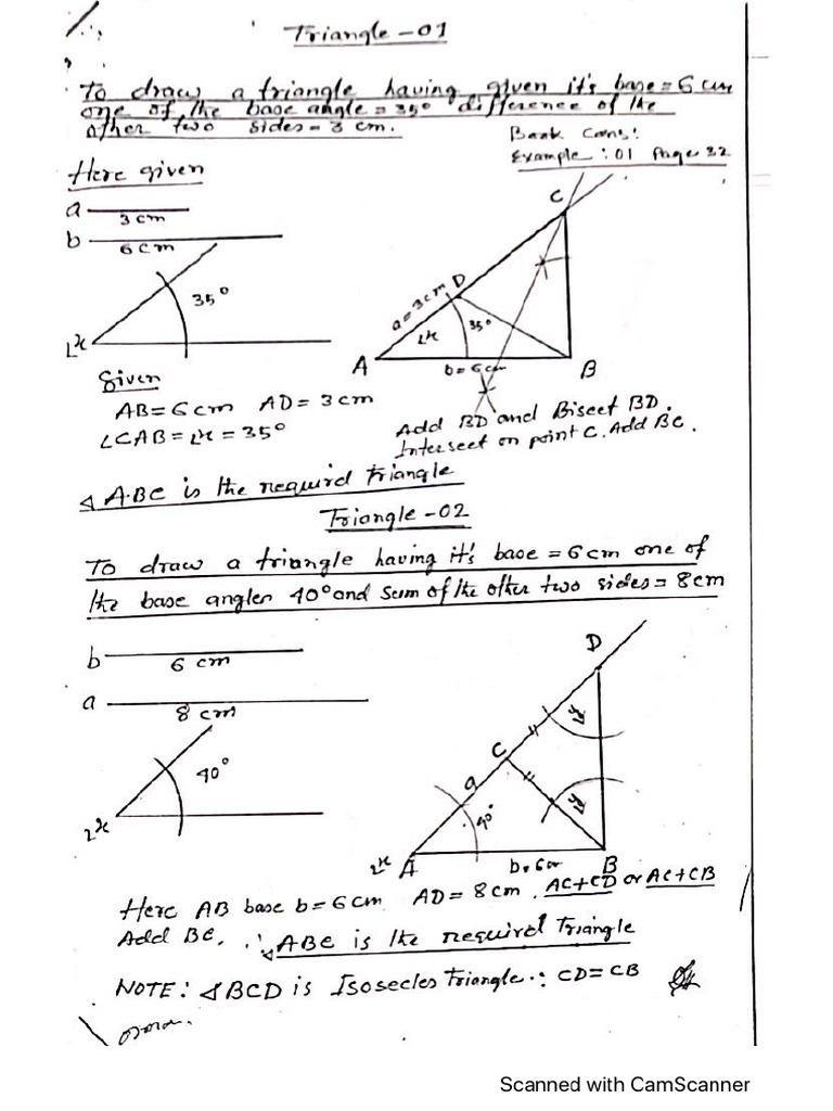 Construction Of Triangle Pdf