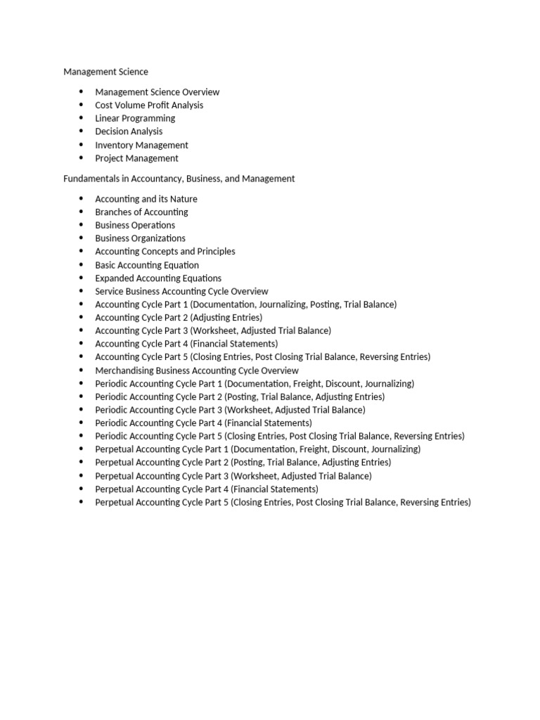 Incoming BSA Topics | PDF