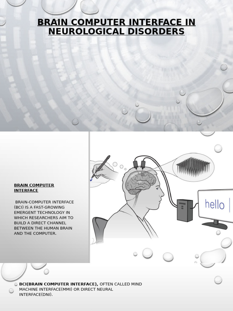 Brain Computer Interface in Neurological Disorders | PDF ...