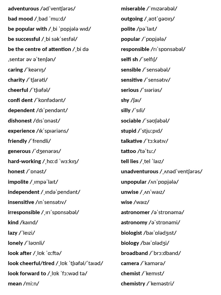 Focus 2 Wordlist Units 1 2 Pdf