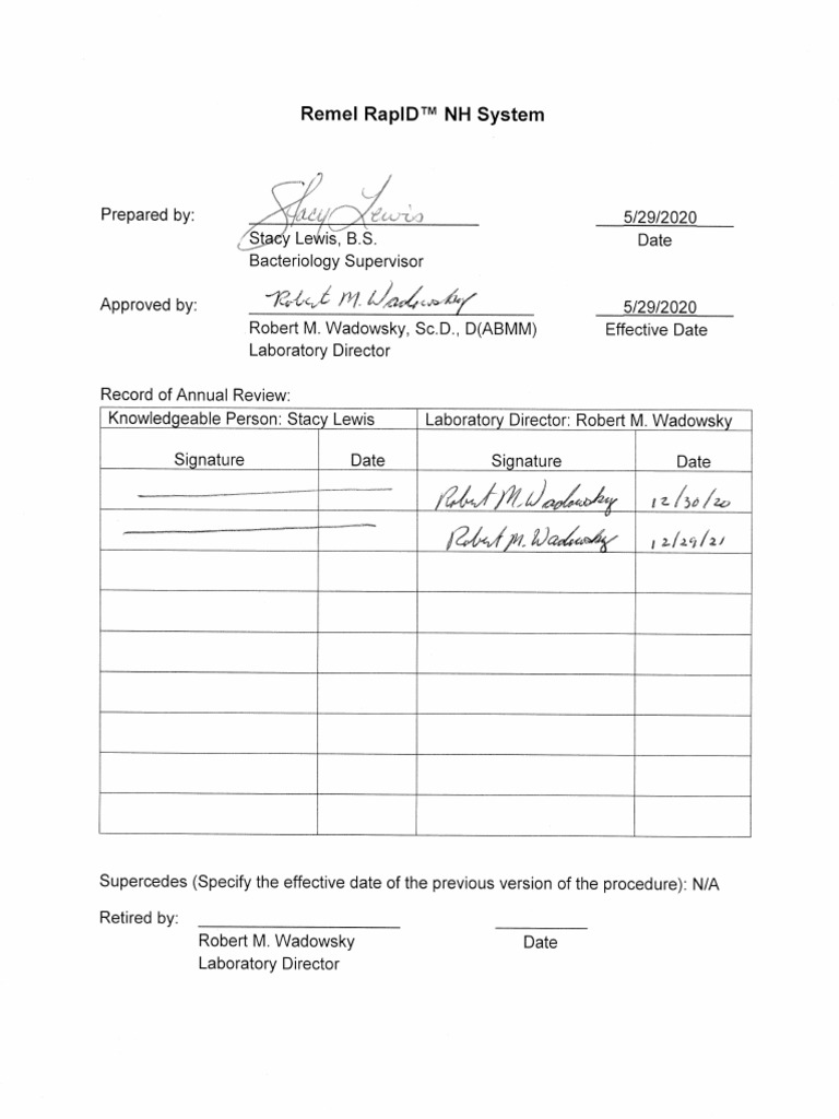 Remel RapID NH System Procedure..... Eff 5-29-20 | PDF