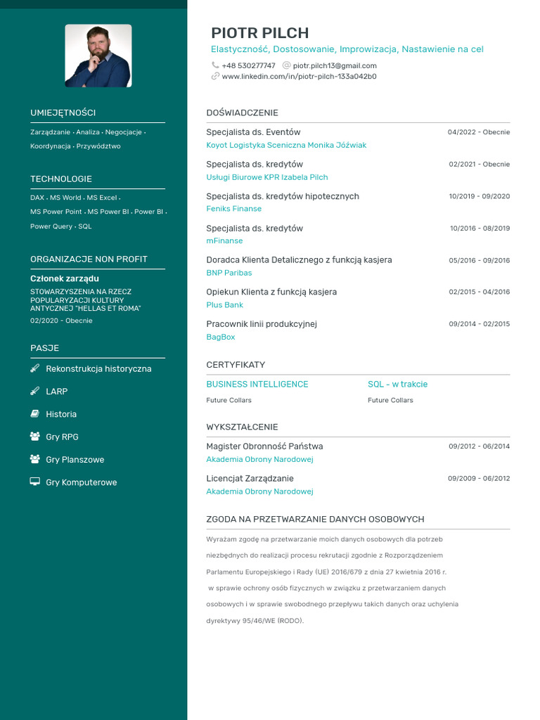 Piotr Pilch CV | PDF