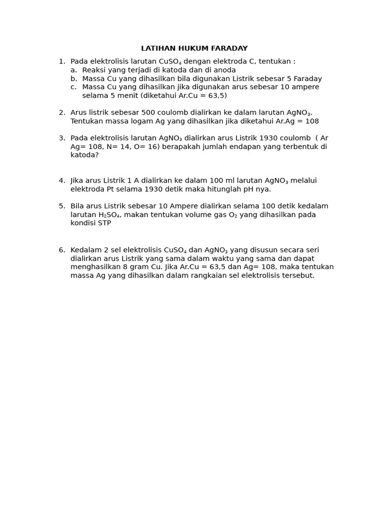 Latihan Hukum Faraday | PDF