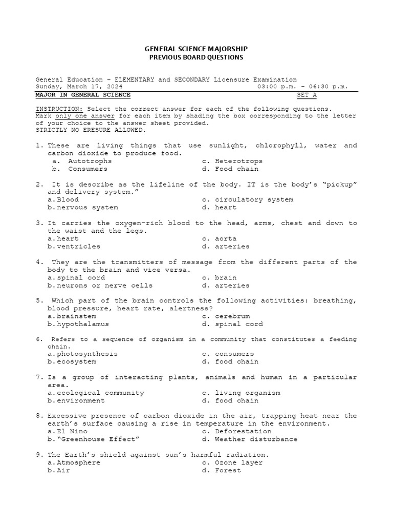 General Science Drill 1 2024 | PDF | Atmosphere Of Earth | Atoms