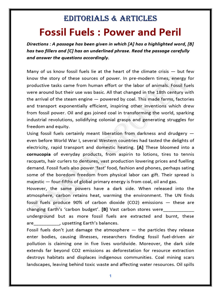5ec4f387 71af 47ef 9300 Fde5b469f0df - Editorials & Articles 1 | PDF | Fossil Fuels | Fuels