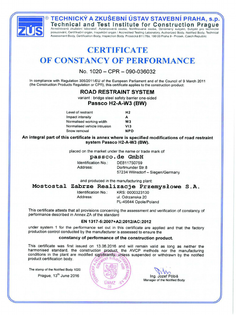 Passco h2 Ce Merking | PDF