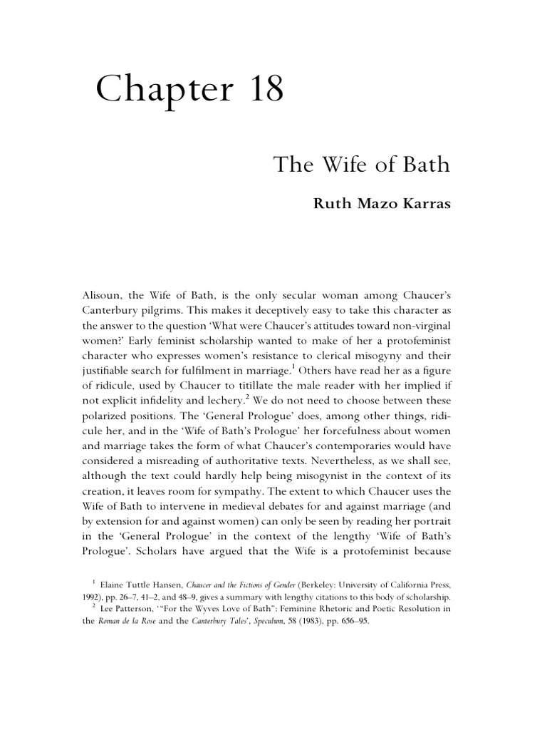 THE WIFE OF BATH | PDF | Marriage | The Canterbury Tales