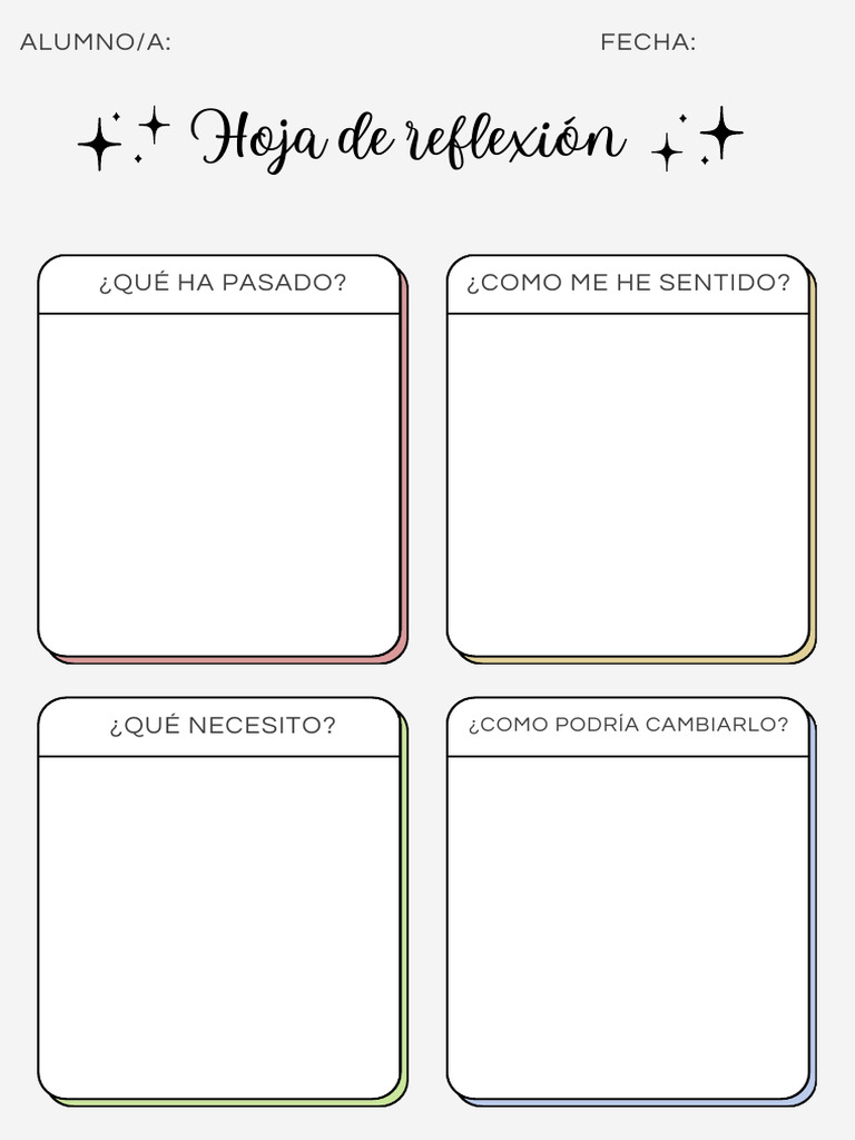 Hoja Reflexion | PDF