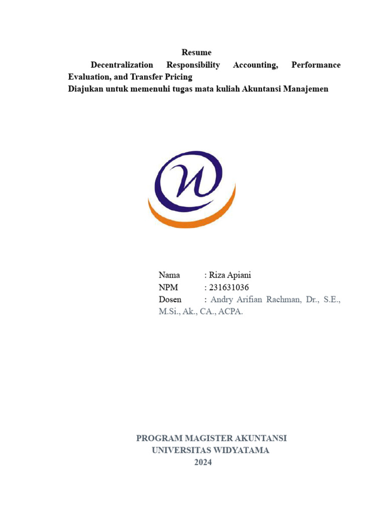 Resume 7 - 231631036 - Riza Apiani | PDF