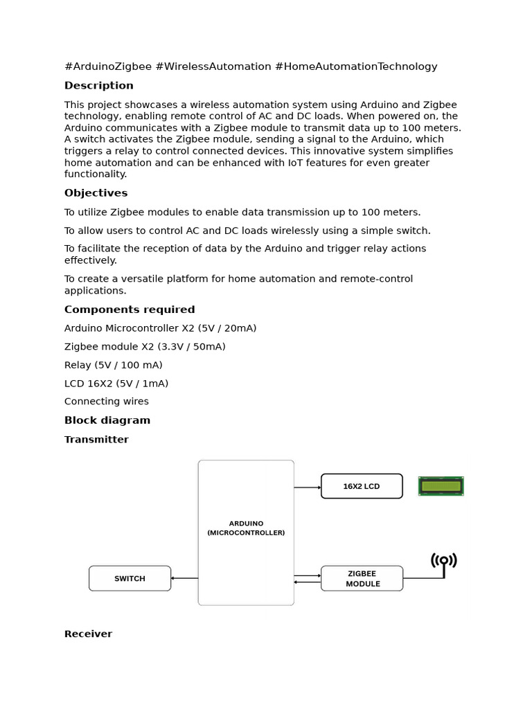 Zigbee Controlled Relay Long Range | PDF | Home Automation | Arduino