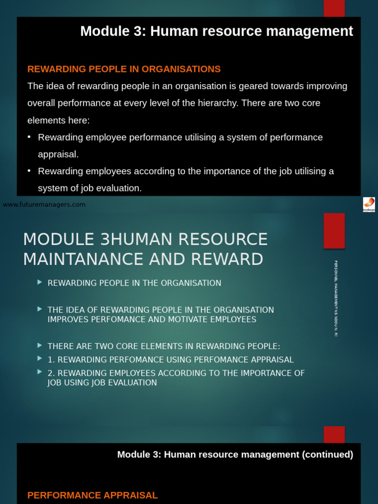 Human Resource Management Module N5 Module 3 | PDF | Performance ...