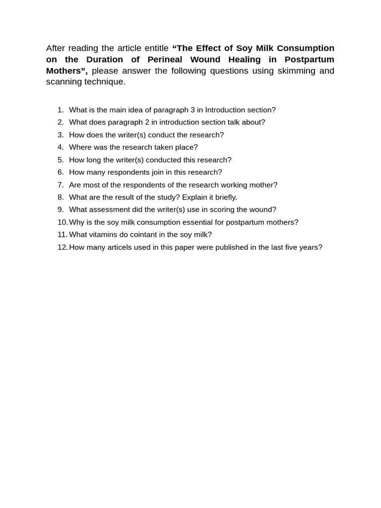 Exercise_skimming and Scanning | PDF