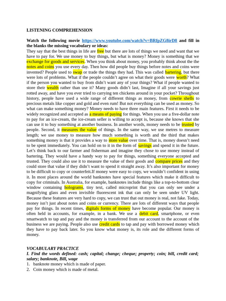 Understanding Money and Its Forms | PDF | Money | Cash