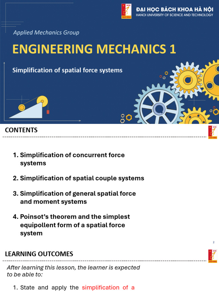 Simplifying Spatial Force Systems | PDF | Force | Euclidean Vector