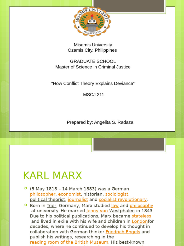 Conflict Theory and Deviance Explained | PDF | Karl Marx | Sociology