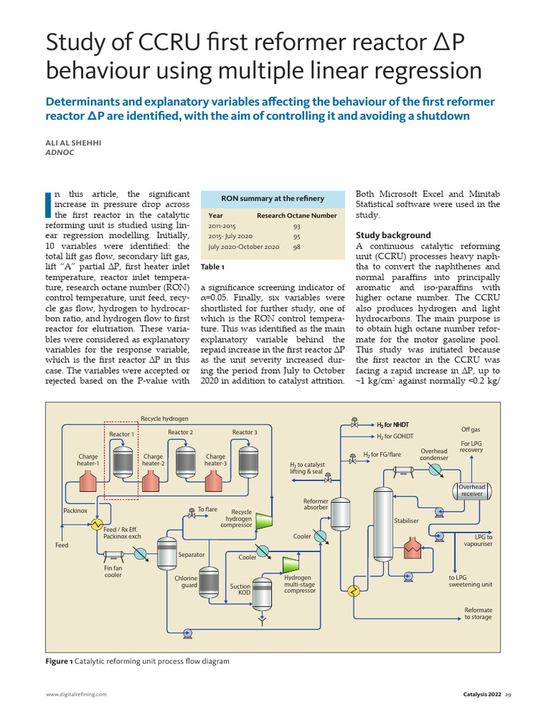 Article on CCR regression | PDF | Chemical Substances | Chemical ...
