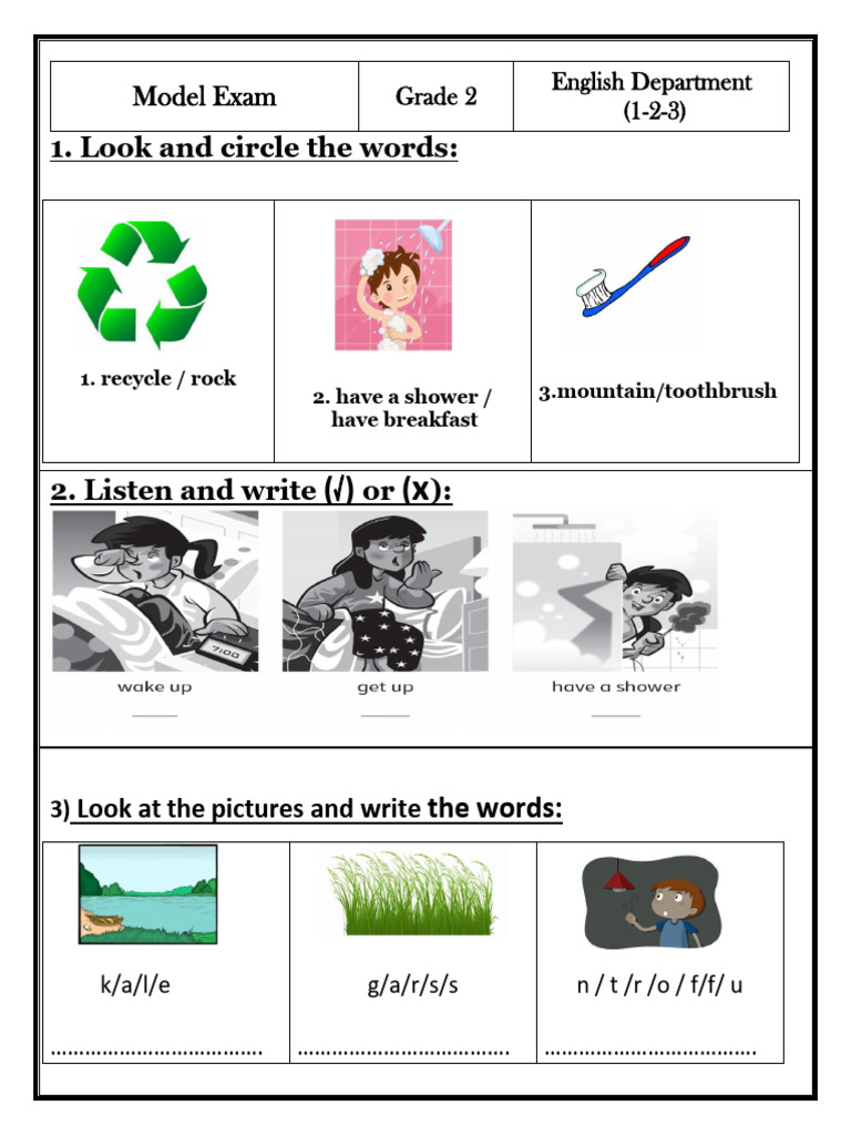 Model Exam Grade2.Power Up... | PDF