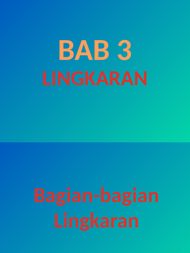 Lingkaran (Bagian-Bagian Lingkaran Dan Keliling Lingkaran) - Terbaru | PDF