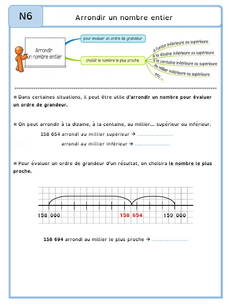 N6 Arrondir Les Nombress | PDF