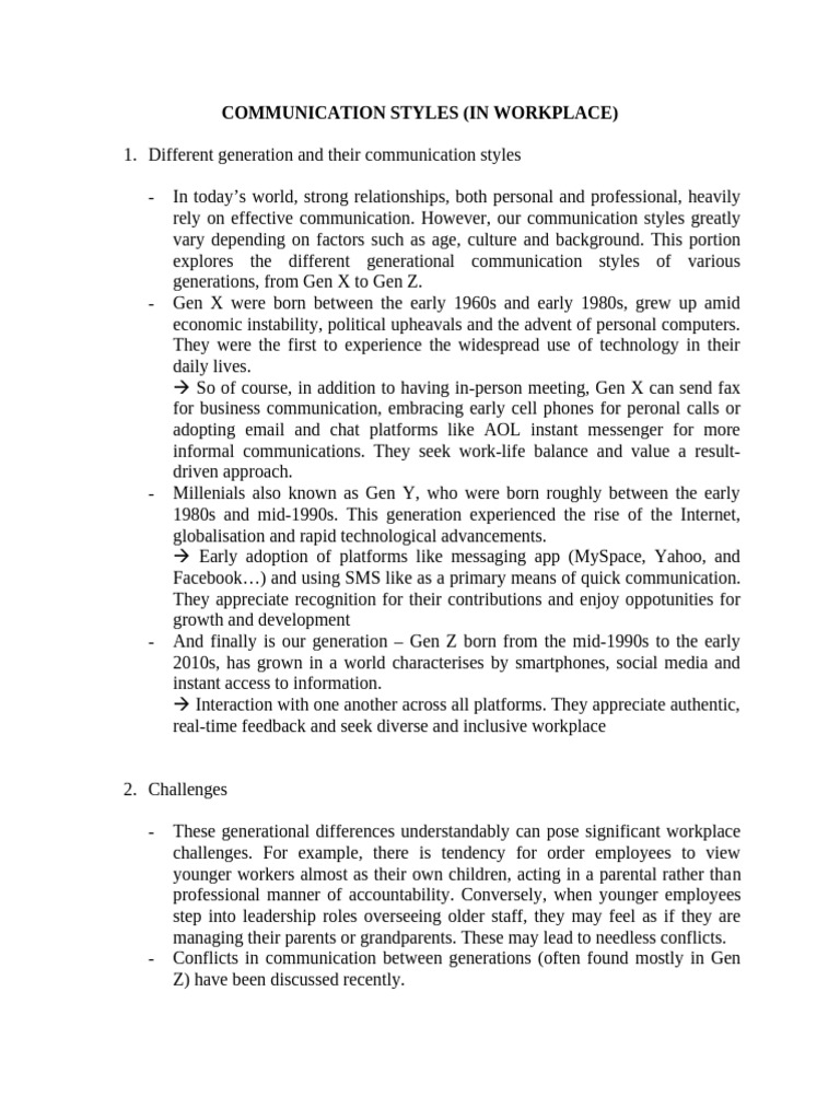 E - COMMUNICATION STYLES | PDF | Instant Messaging | Communication