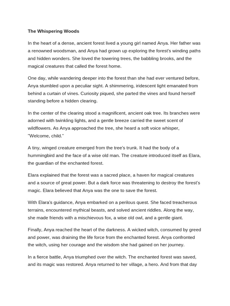 The Whispering Woods | PDF