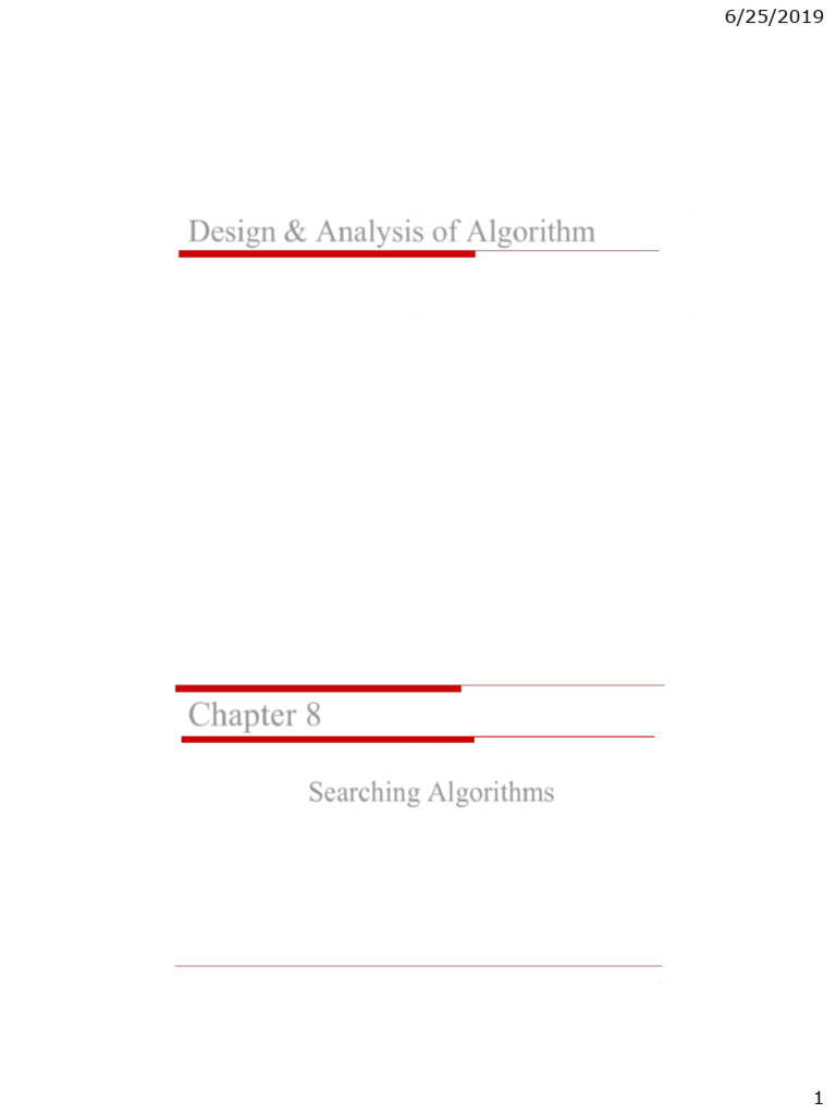 Searching Algorithms Overview | PDF | Time Complexity | Algorithms