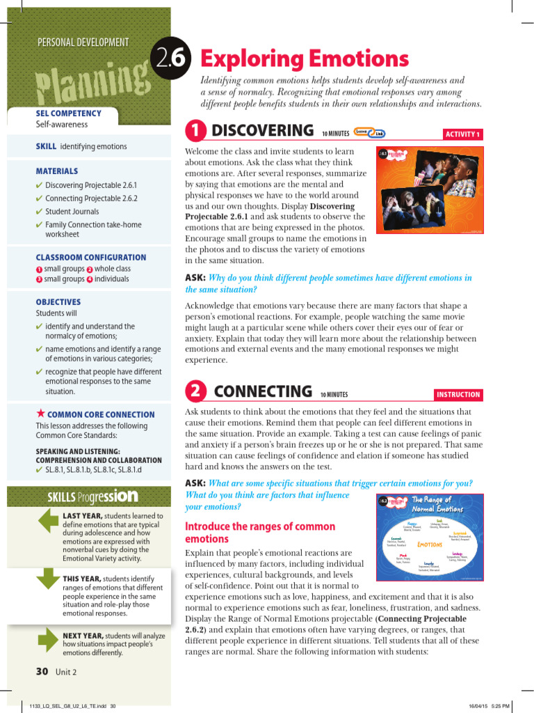 Exploring Emotional Responses in Class | PDF | Emotions | Self Awareness