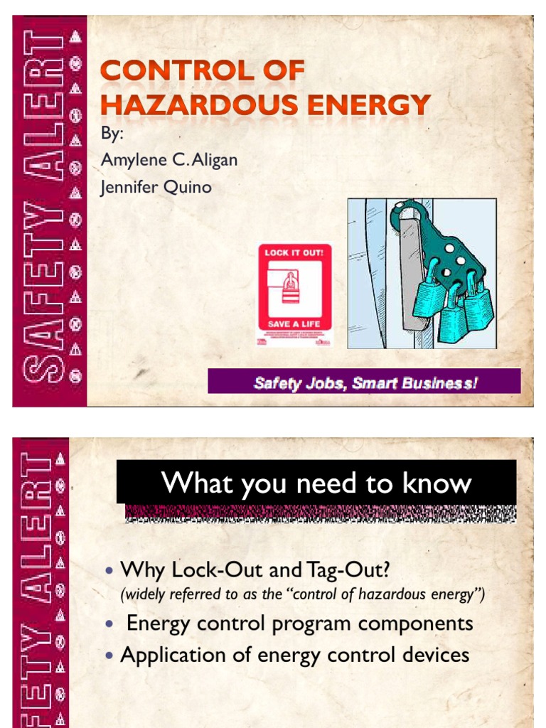 Control of Hazardous Energy | PDF | Mechanical Engineering | Applied ...