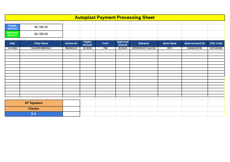 API Payment Sheet | PDF