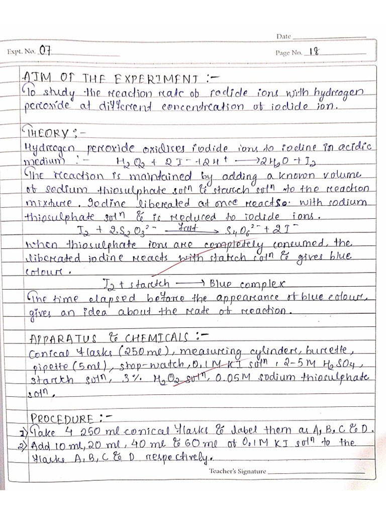 chem experiment -7 | PDF