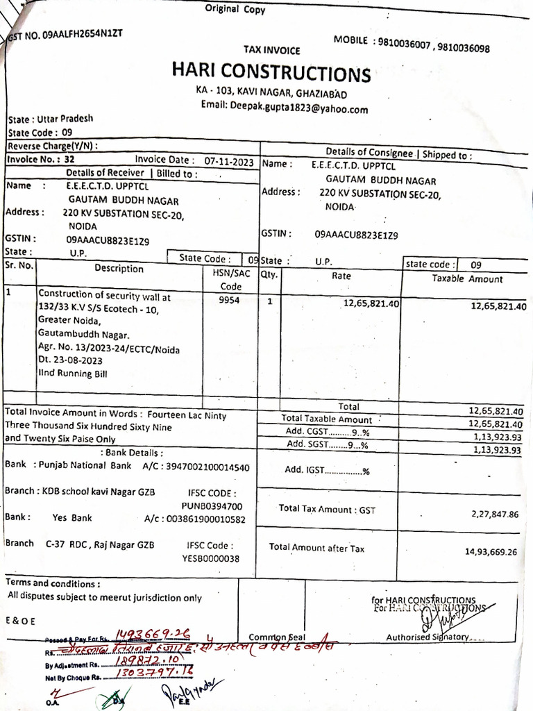 2ra Tax Invoice Ecotech 10 BDW | PDF