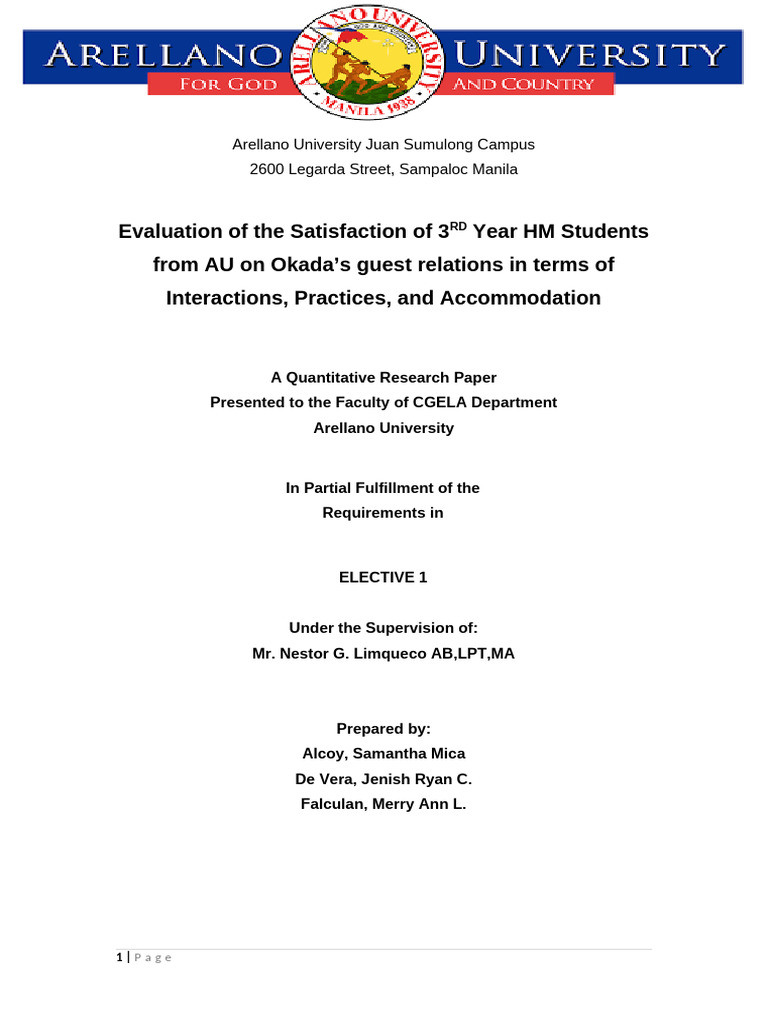 ELECT 1 RESEARCH PAPER Draft | PDF | Survey Methodology | Methodology