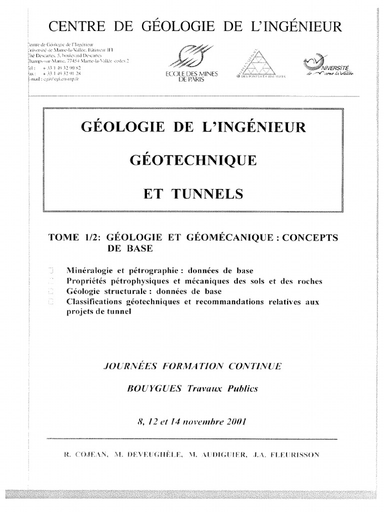 Géologie De Lingenieur Corrélations Ondes Sismique Roche Vitesse