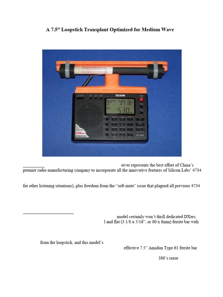 Supercharging_the_Tecsun_PL-380 | PDF | Inductor | Printed Circuit Board