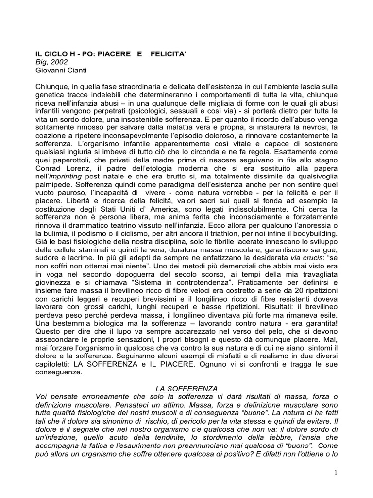 2002 IlCicloH PO Piacere - Felic | PDF