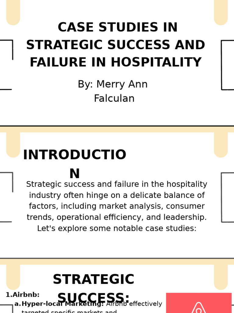 Case Studies in Strategic Success and Failure in Hospitality | PDF ...