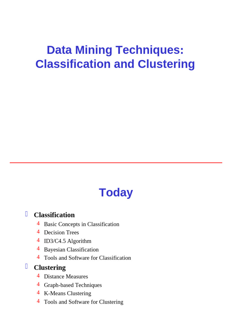 Classification And Clustering Pdf Statistical Classification Algorithms And Data Structures