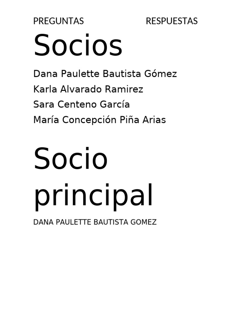 Socios | PDF